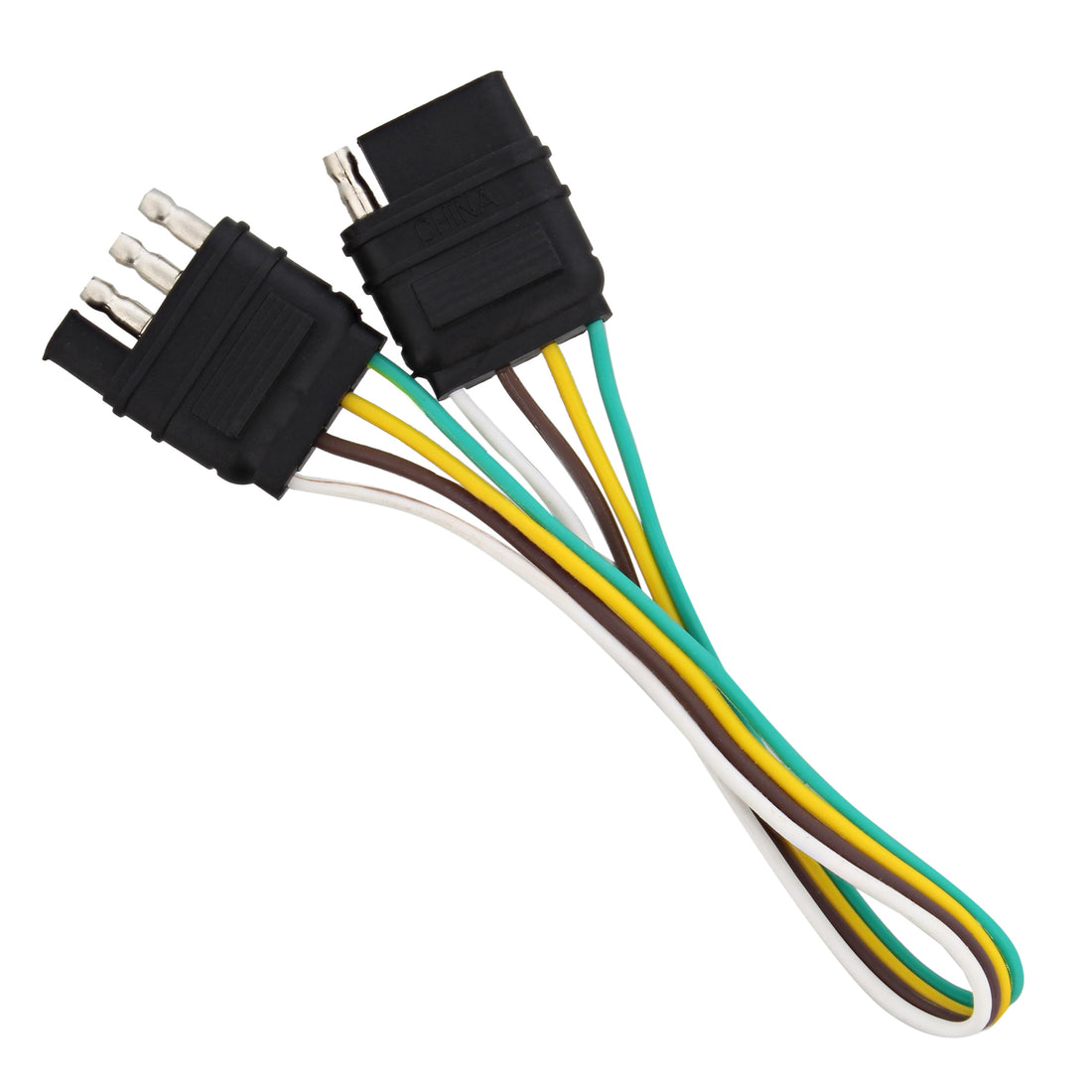Trailer Wire Extension, 4-Way 4-Pin Plug Flat Trailer Wiring Harness A ...