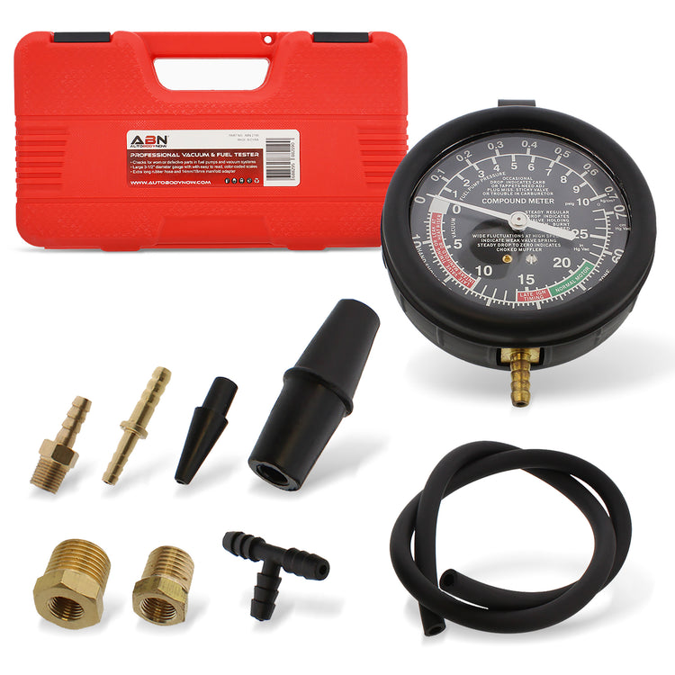 Carburetor Vacuum and Fuel Pump Pressure Tester Gauge Test Kit ABN 219 ...