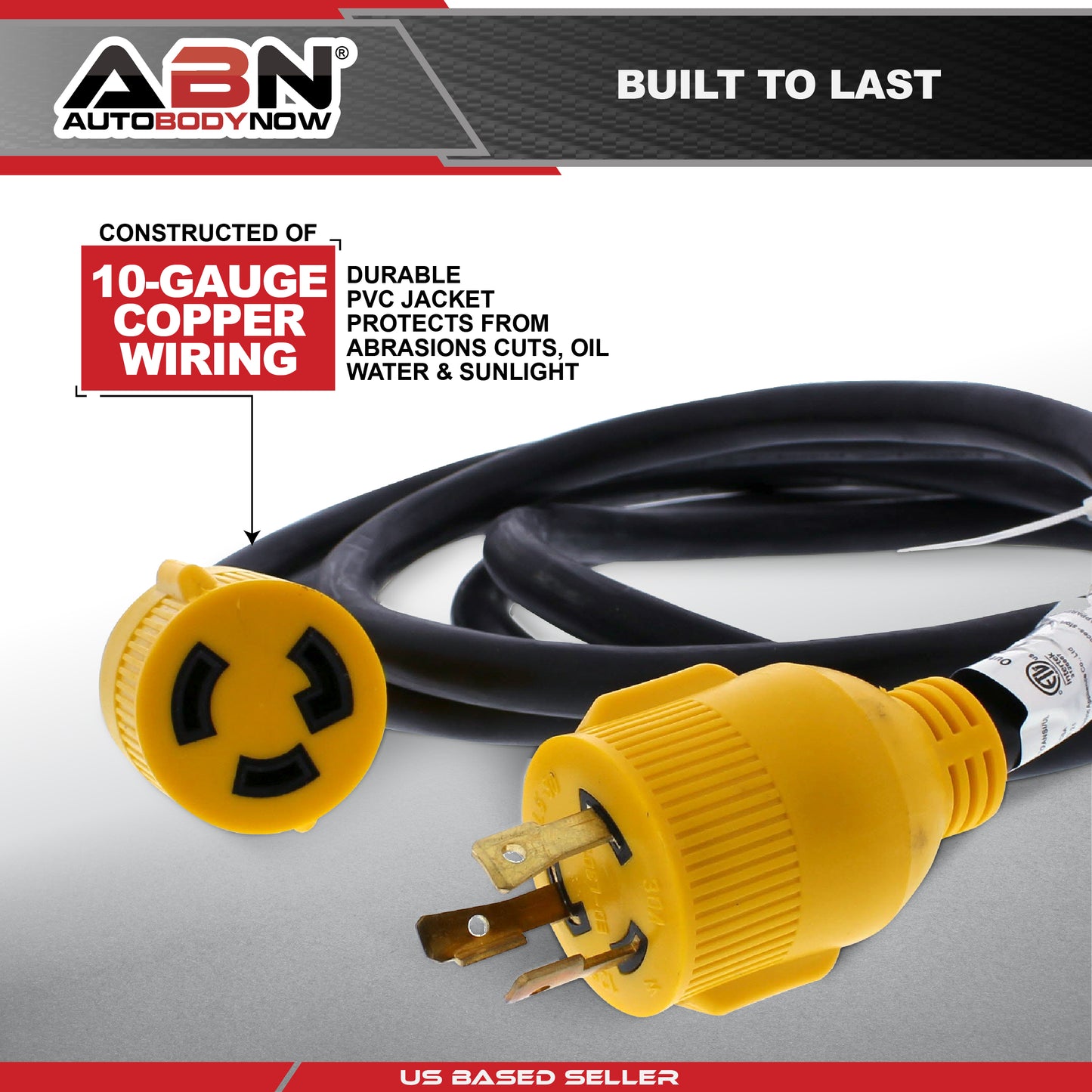 30 AMP Generator Cord – STW Extension Cord 3 Prong Lock Plug ABN 2734 ...