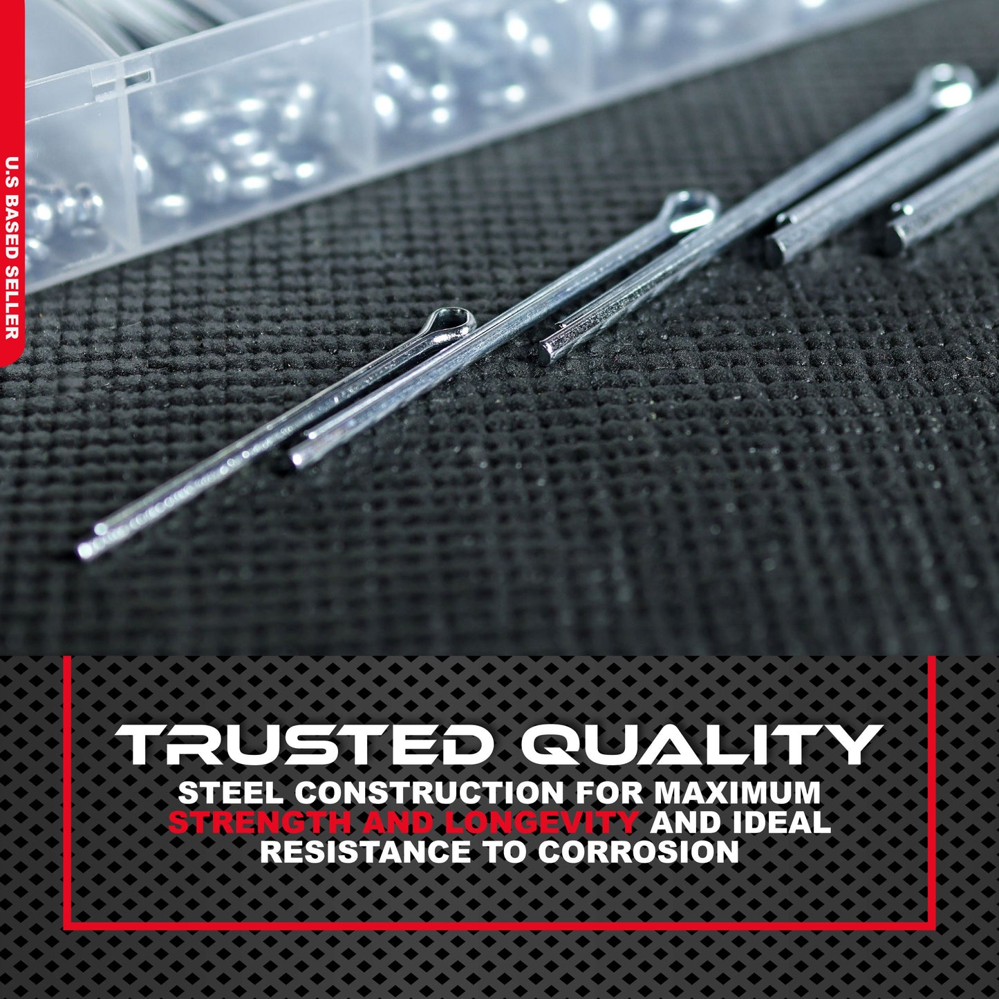 Large Cotter Pin 144-Piece Set – Steel Automotive Axle Trailer Pins AB ...