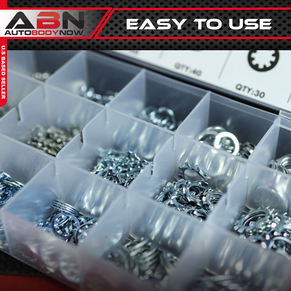 Lock Washer 720 pc Assortment Kit – Metric & SAE Star & Split Washers ...