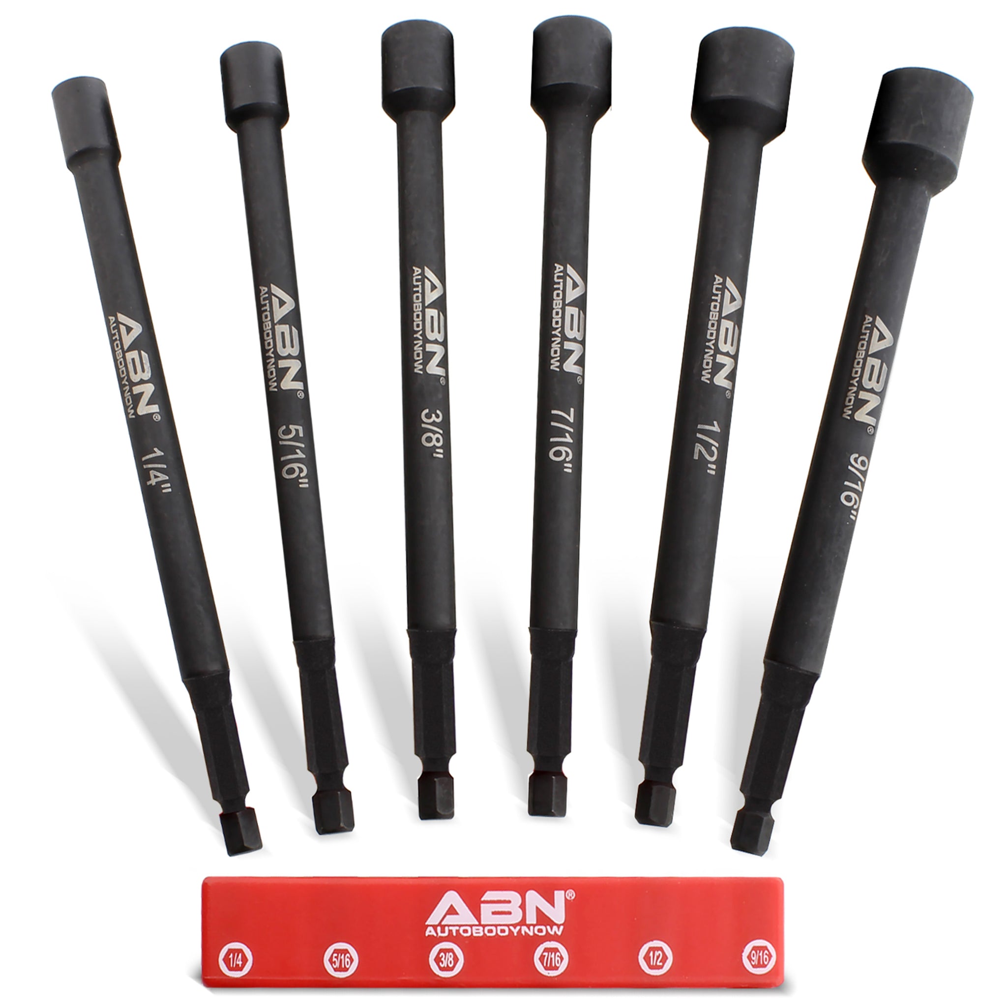 ABN Impact Nut Driver Bits Extended Magnetic Sockets, 1/4 IN Shank ...