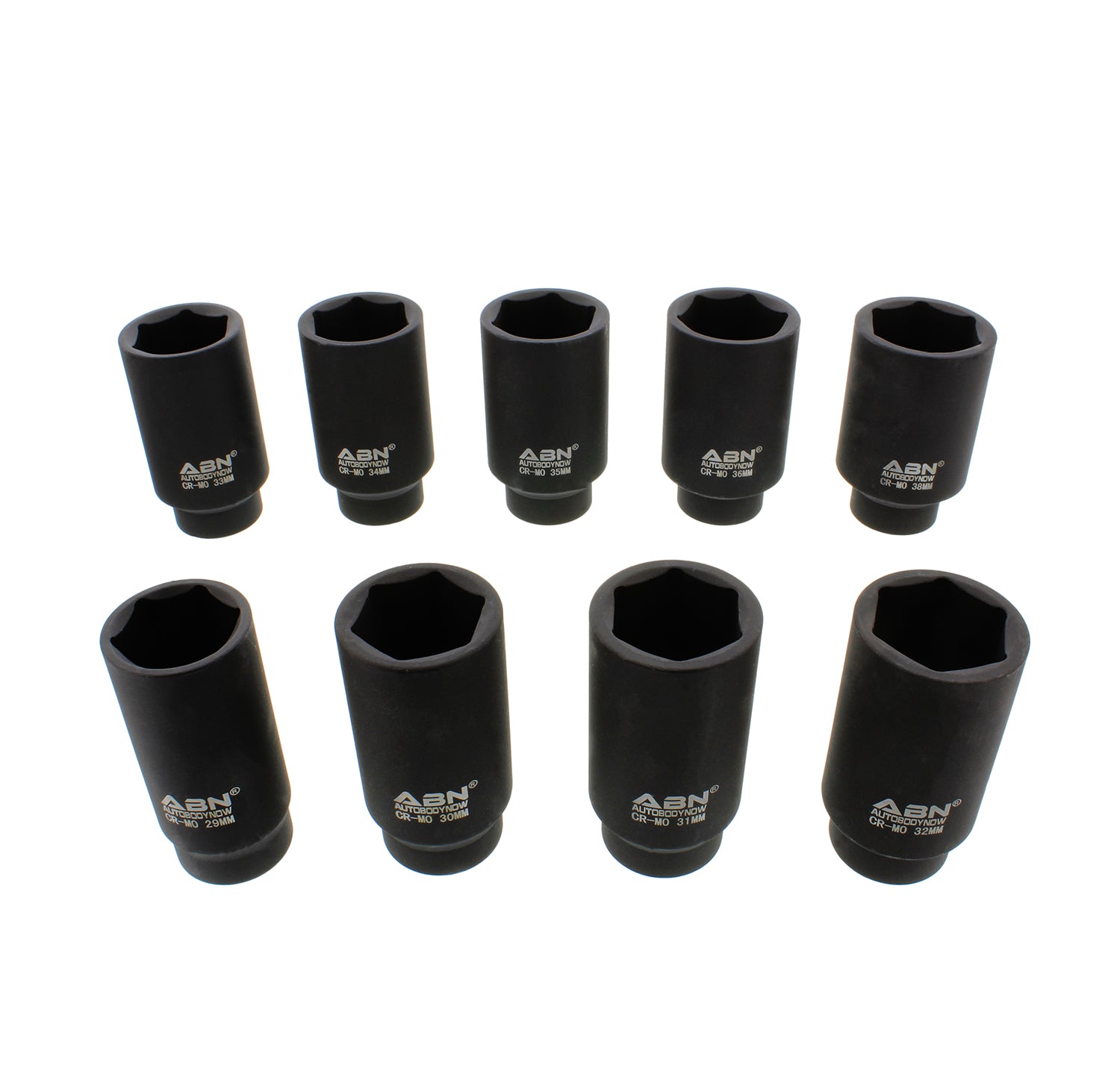 Axle Nut Socket 9-Piece Metric Set – 1/2" Inch Drive, 6 Point ABN 6472 ...