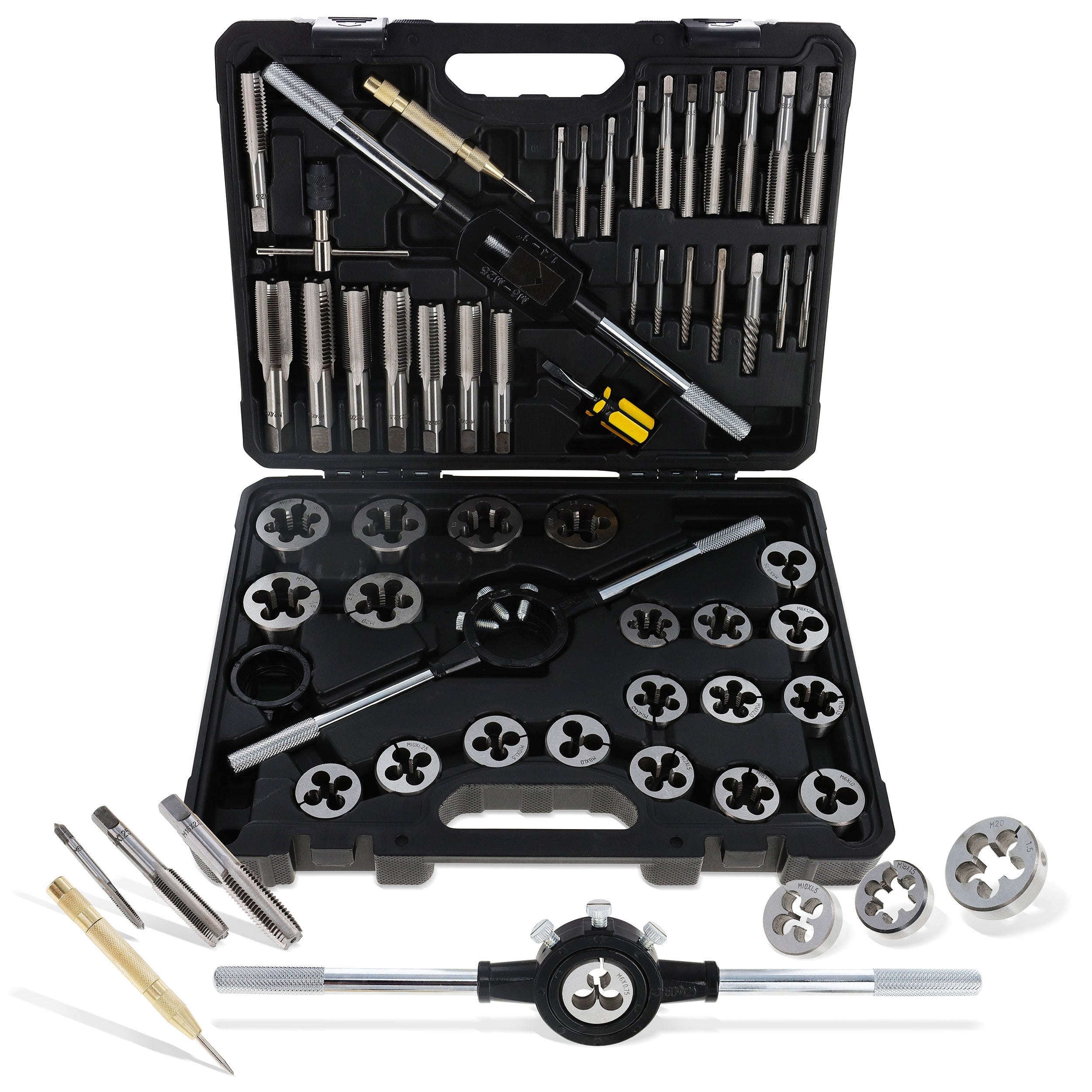 ABN 51 Piece Large Tap and Die Set Metric and Standard Rethreading Too – Autobodynow.com