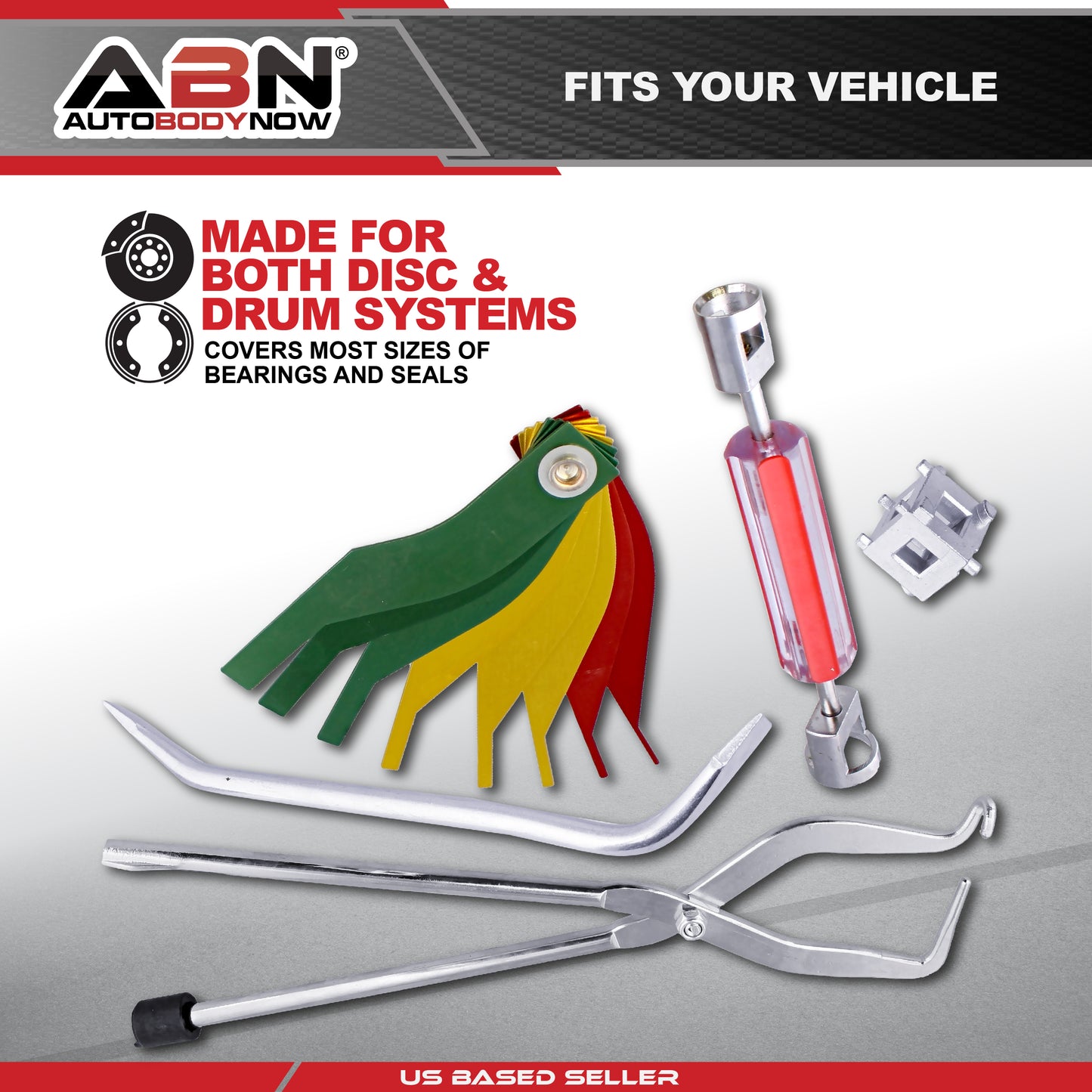 Brake Tools 15pc Brake Kit with Brake Caliper Tool & Brake Drum Puller ...