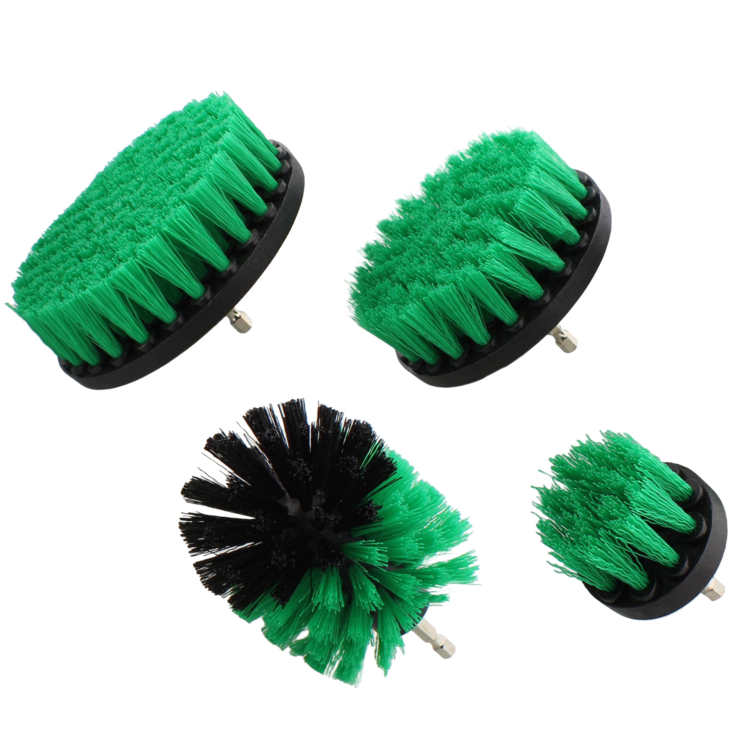 1/4in Drive Power Scrubber Detailing Brush Set - 4pc Drill Brush Kit A ...