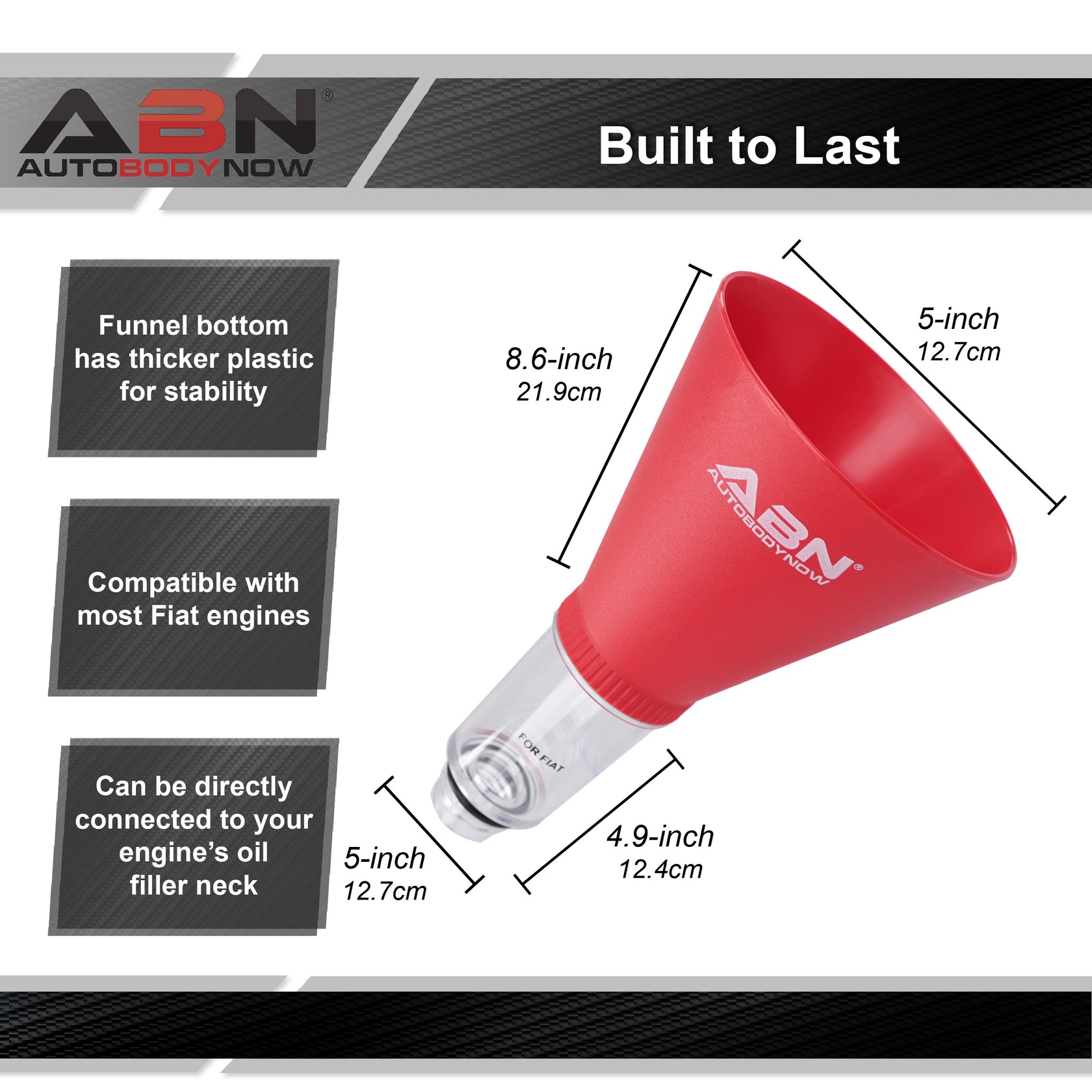 Automotive Funnel - Engine Oil Funnel Directly Attaches to Engine ABN ...