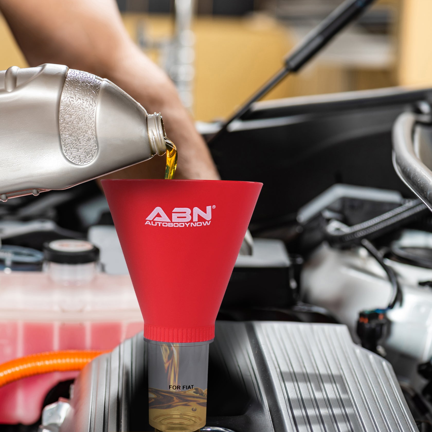 Automotive Funnel - Engine Oil Funnel Directly Attaches to Engine ABN ...
