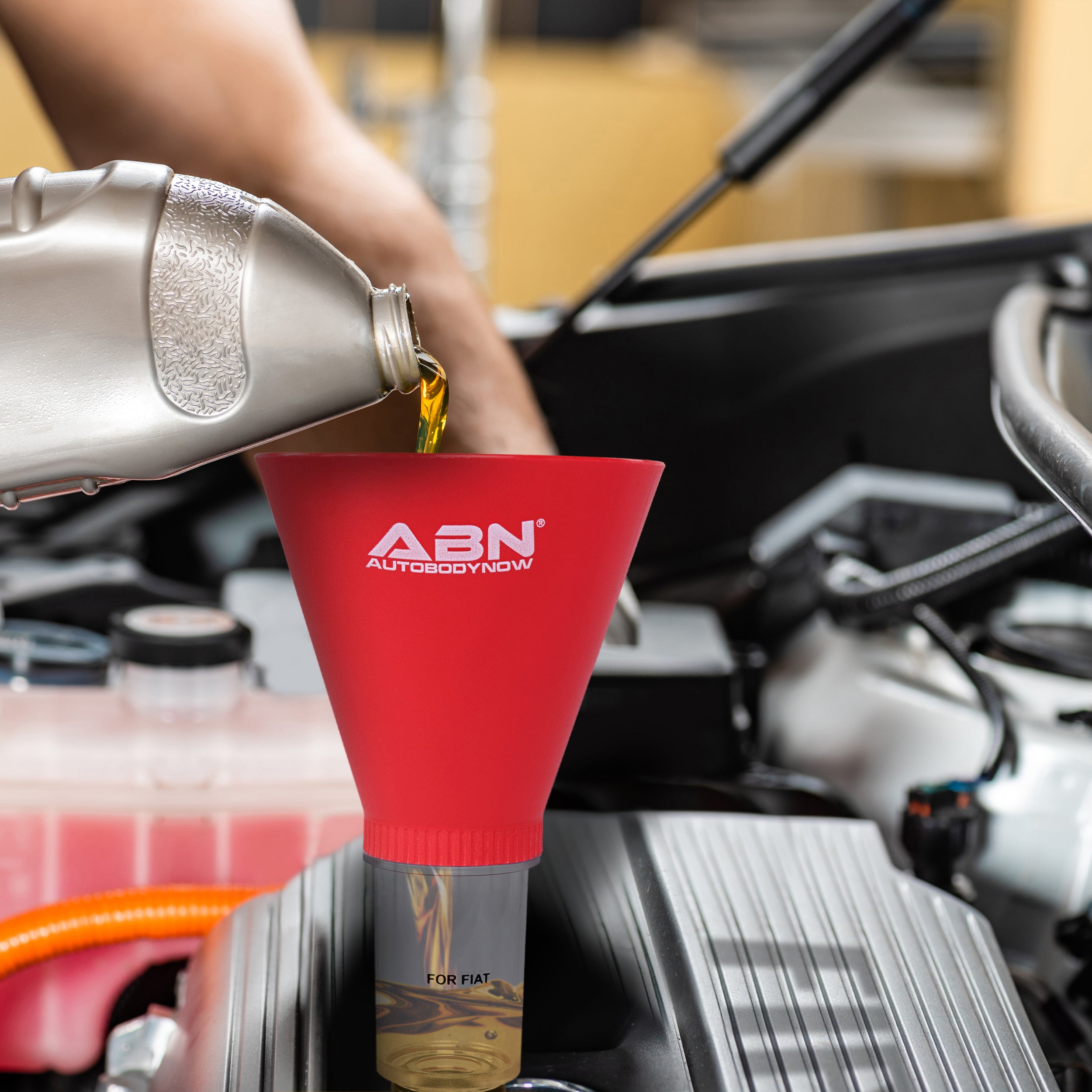Automotive Funnel - Engine Oil Funnel Directly Attaches to Engine ABN ...
