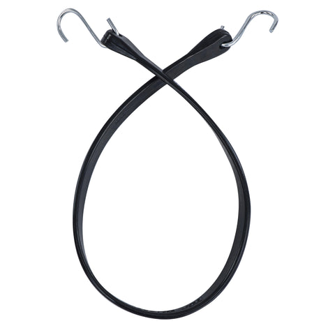 EPDM Rubber Straps with Hooks - Black Rubber Bungee Cords, 10Pk ABN Ti